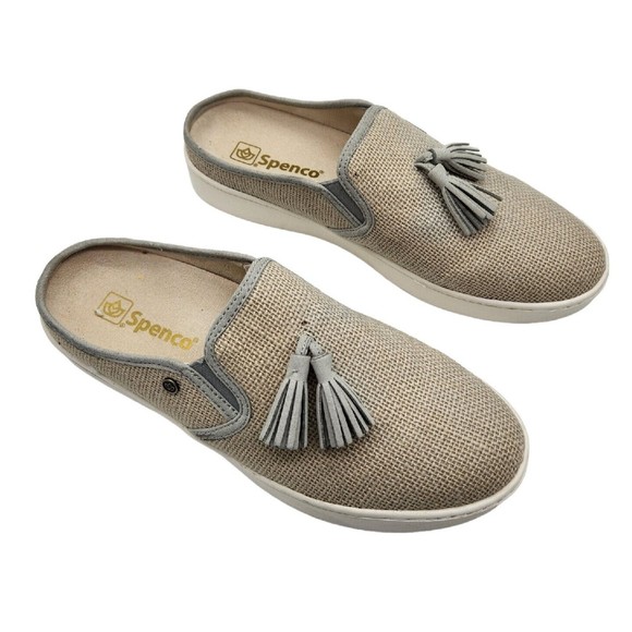 Spenco | Shoes | Spenco Shoes Womens 95b Celine Mules Beige Gray Canvas ...